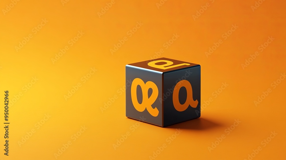 An abstract symbol for gender equality. A cube is turned to show an ...