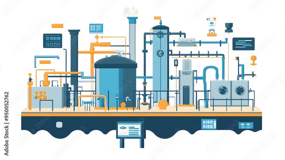 Detailed technical diagram illustrating the comprehensive water ...
