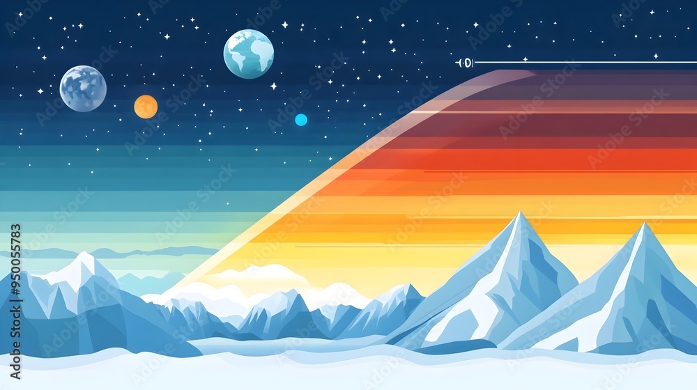 Detailed infographic displaying the transition between the troposphere ...