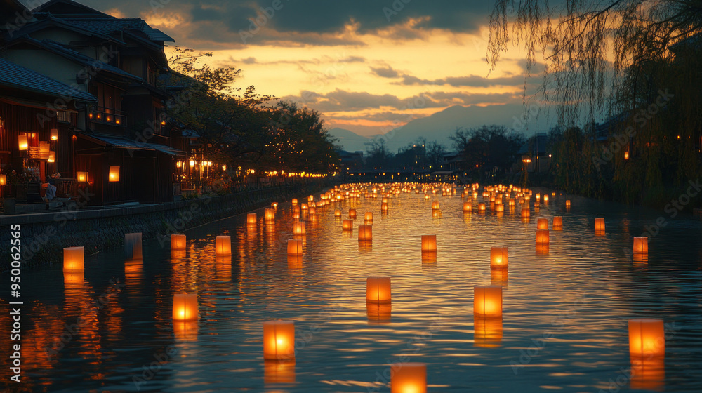 Paper lanterns are floated down rivers, creating a magical atmosphere ...