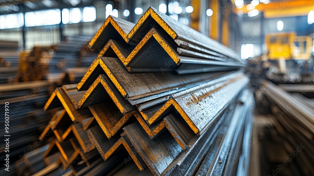 Equal Angles Steel angle iron Metal profile angle in packs at the ...
