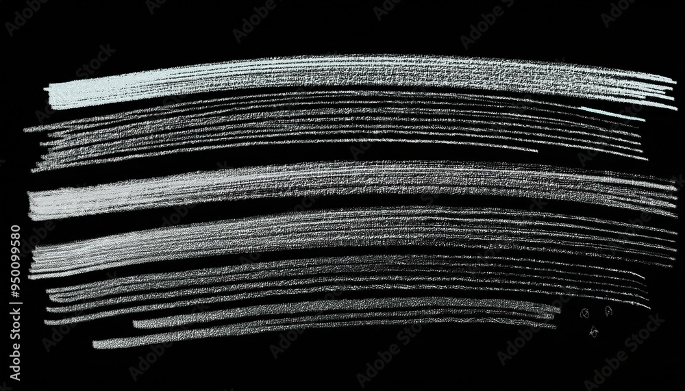 Handdrawn brush underline elements with chalk pen highlights. Modern ...