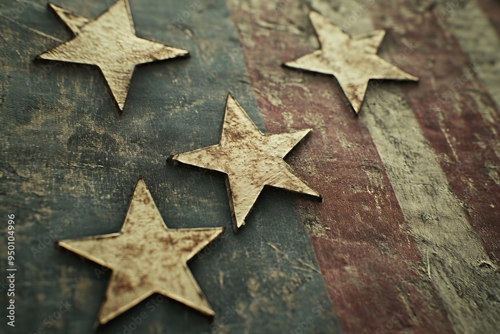 Conceptual photograph of the original 13 star American flag known as ...