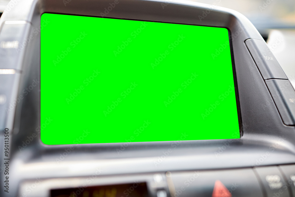 Monitor in car isolated blank screen for navigation maps and GPS ...