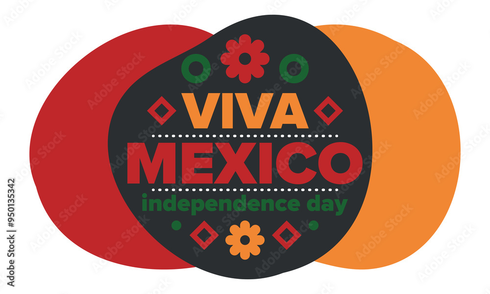 Viva Mexico. Mexican Independence Day. Happy holiday. Celebrate annual ...