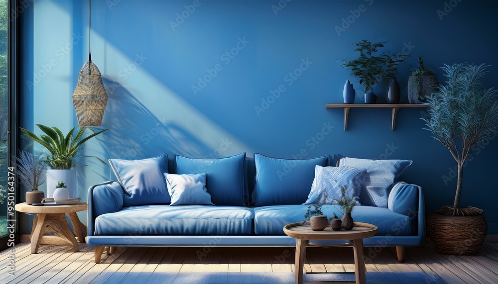 Envision a square composition where the left half is bathed in a ...