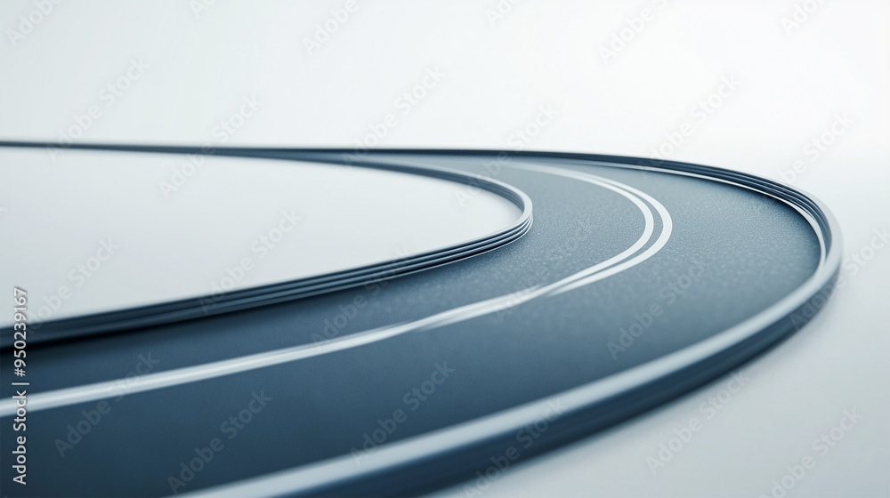 3D rendering of infinity symbol road in adventure route concept, 3d ...