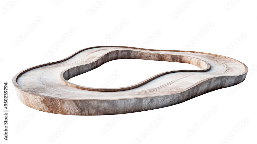 3D rendering of infinity symbol road in adventure route concept ...