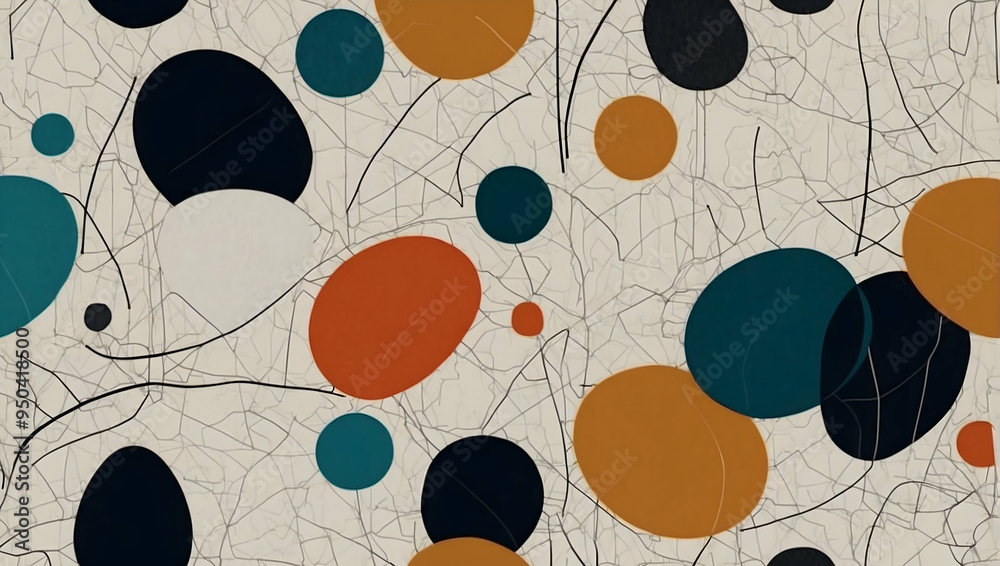 Mid-Century Modern Dance: A playful mid-century modern pattern of ...