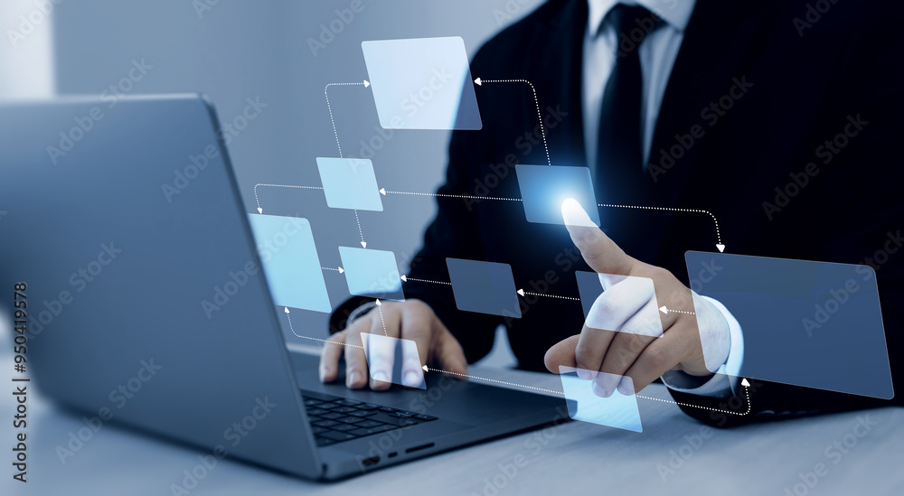 Digital technology of business process and workflow automation with ...