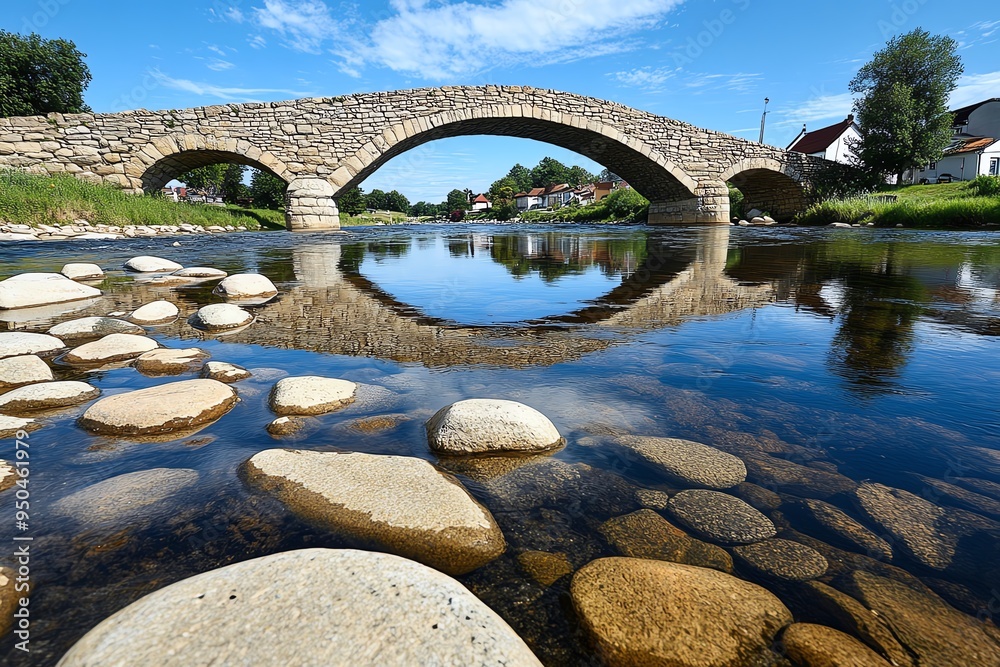 Bridge Arch, Stone, and Cultural Significance visualized in a historic ...