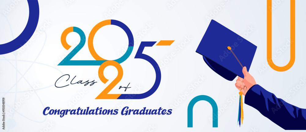 Graduation concept design. Congratulations graduates for the class of ...