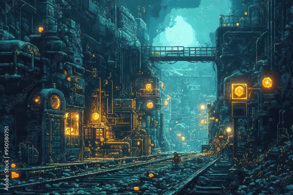 retrostyle 2d sidescrolling game interface featuring an underground ...