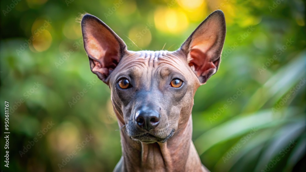A rare, exotic, and ancient Mexican hairless dog breed, also known as ...