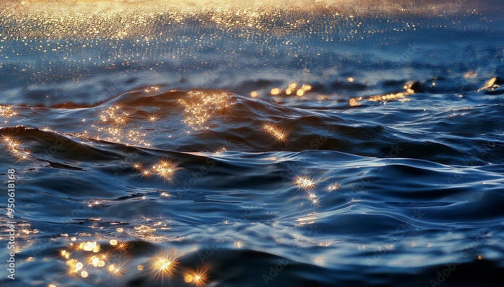 luminoscent sea waves glittering cinematic ocean wave nature full hd ...