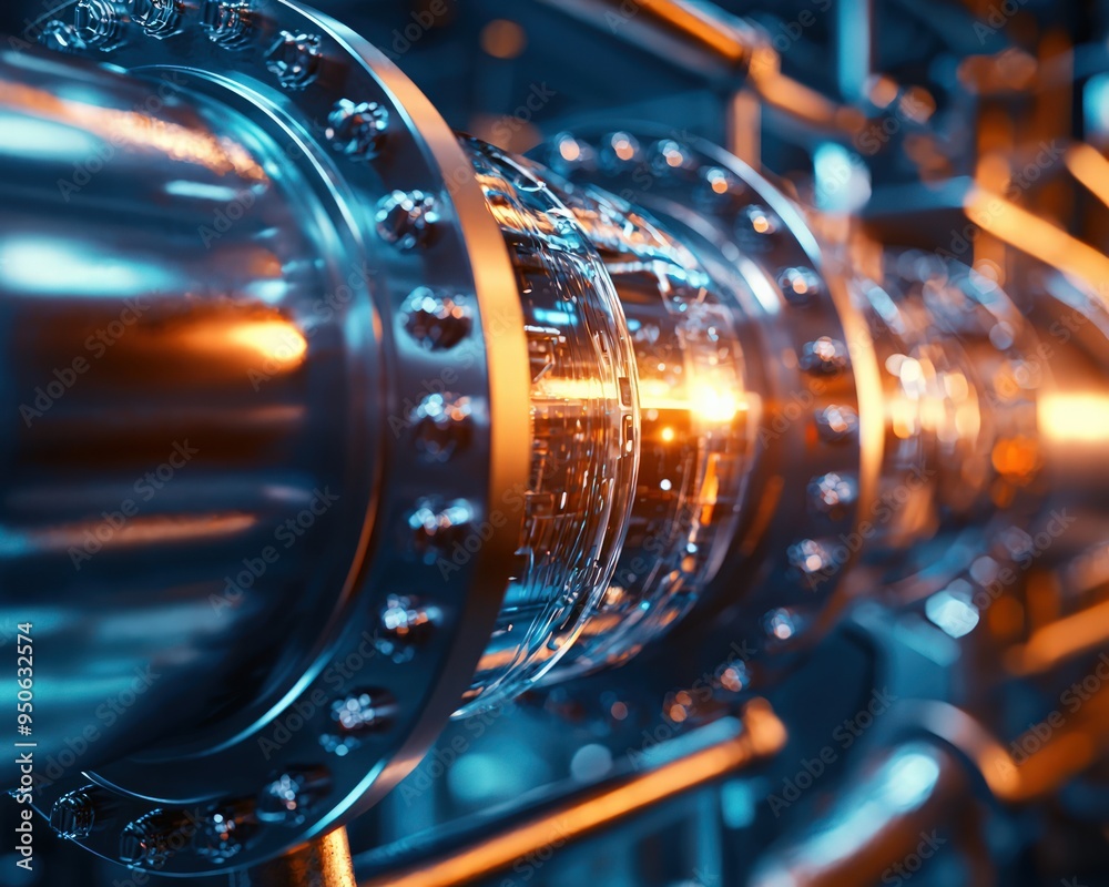 Closeup of an energy recovery system in a circular economy, circular ...