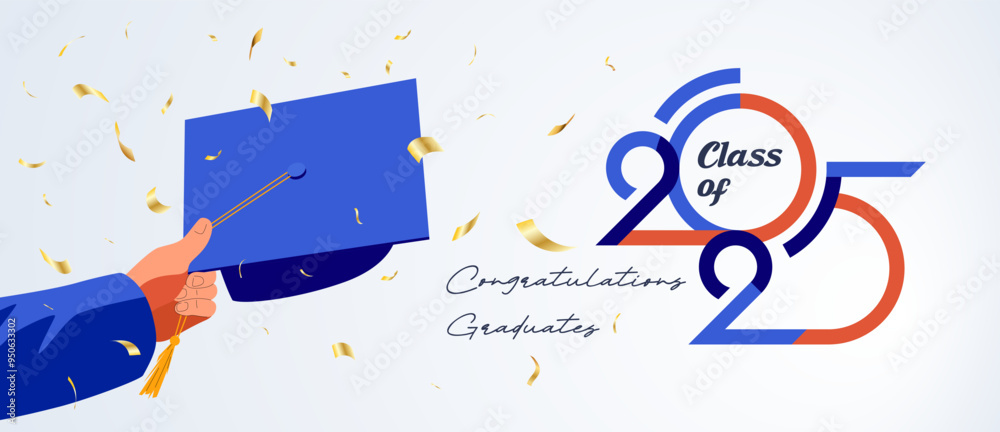 Graduation concept design. Congratulations graduates for the class of ...