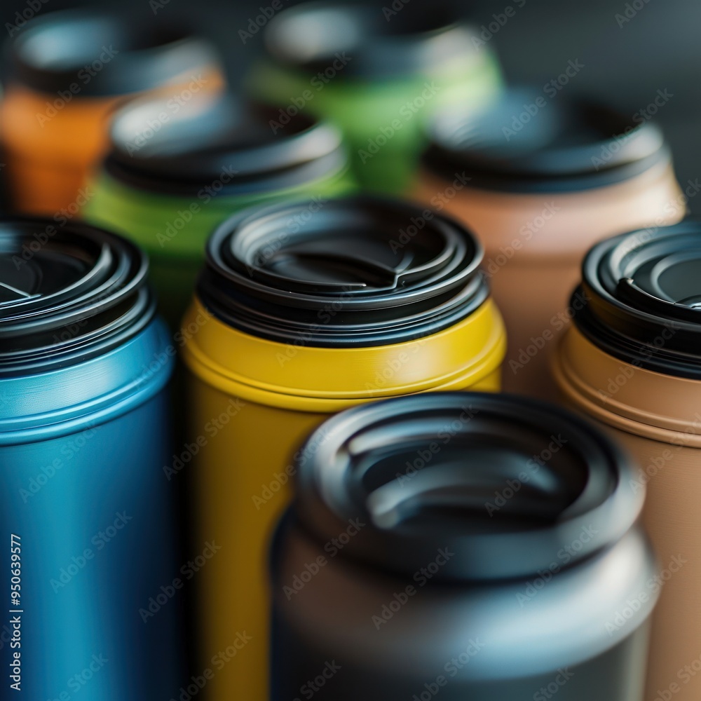 Closeup of a refillable product designed to reduce waste, circular ...