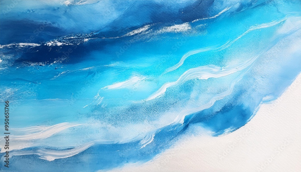 abstract ocean beach paint background creative abstract water blue sea ...