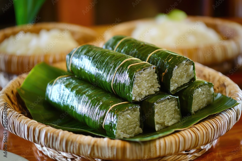 Filipino Rice Cake. Suman sa Ibos: Traditional Sticky Rice Delicacy ...