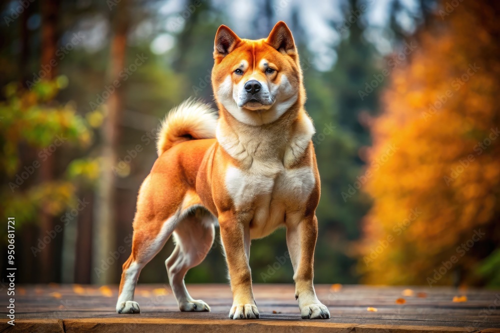 Majestic Japanese fighting dog with a short, dense coat and muscular ...