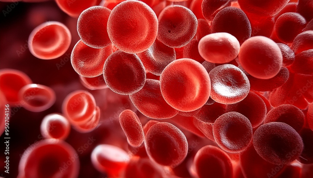 macro photograph of red blood cells under microscope highlighting ...
