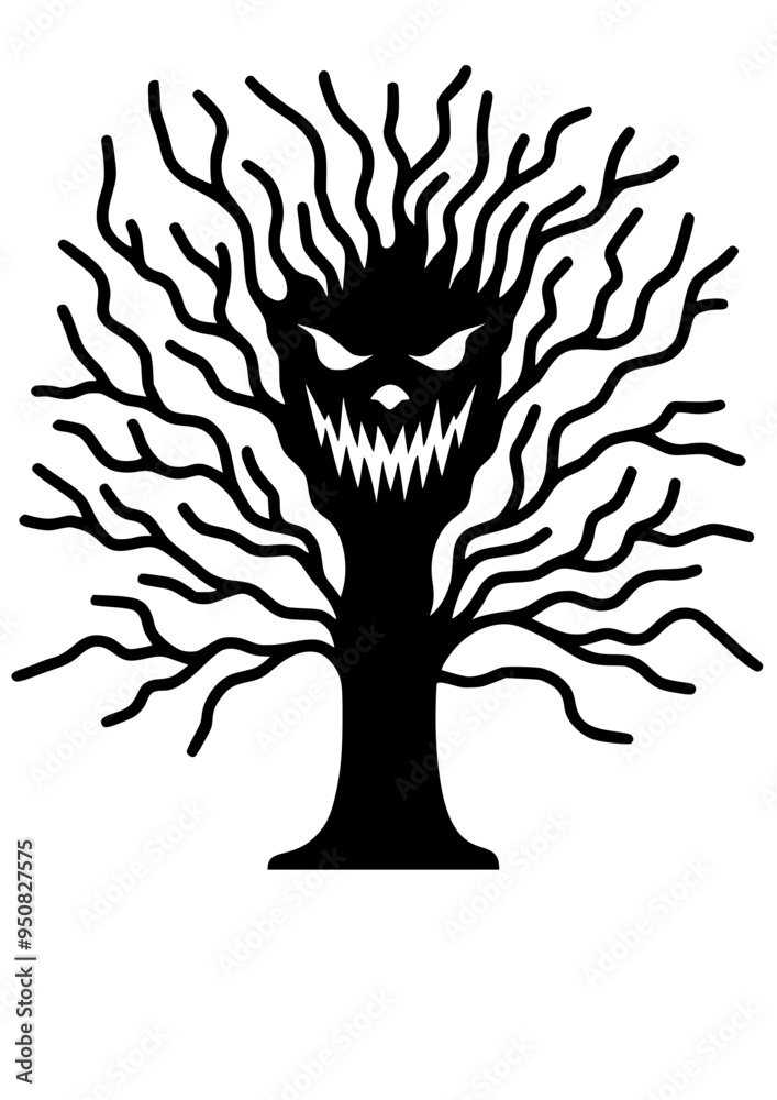Halloween Tree SVG, Creepy Tree SVG, Spooky Tree SVG, Black Cat SVG ...