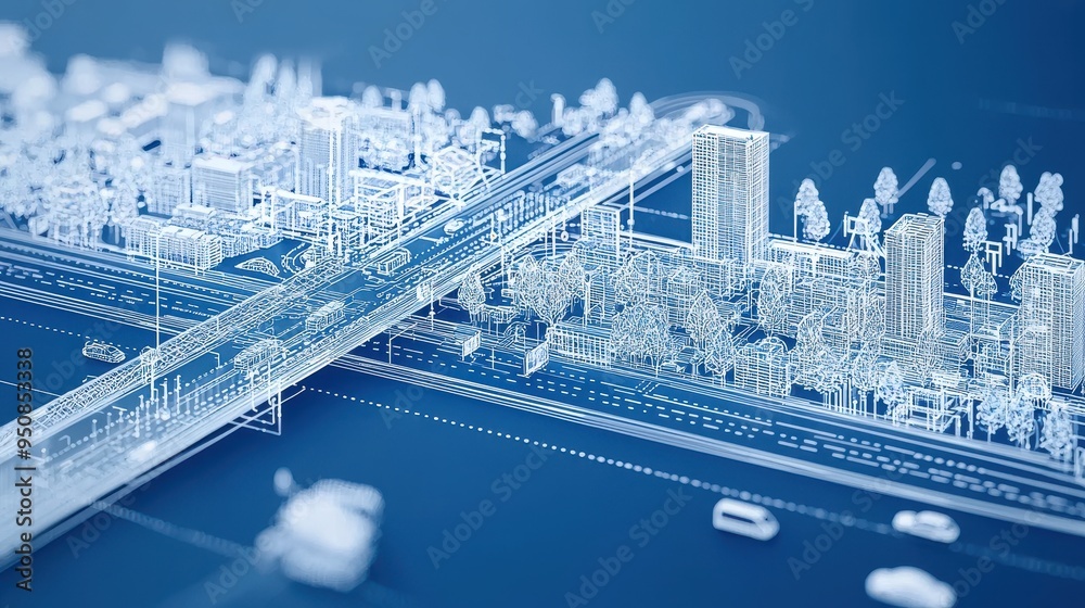High-resolution diagram of a broadband network expansion plan ...