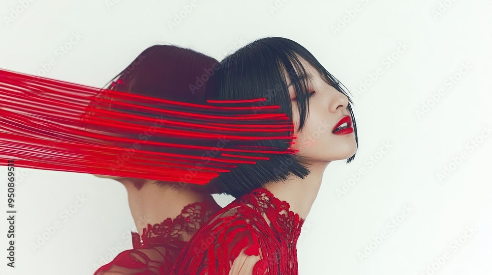 Split personality disorder. Concept of advertising mental health ...