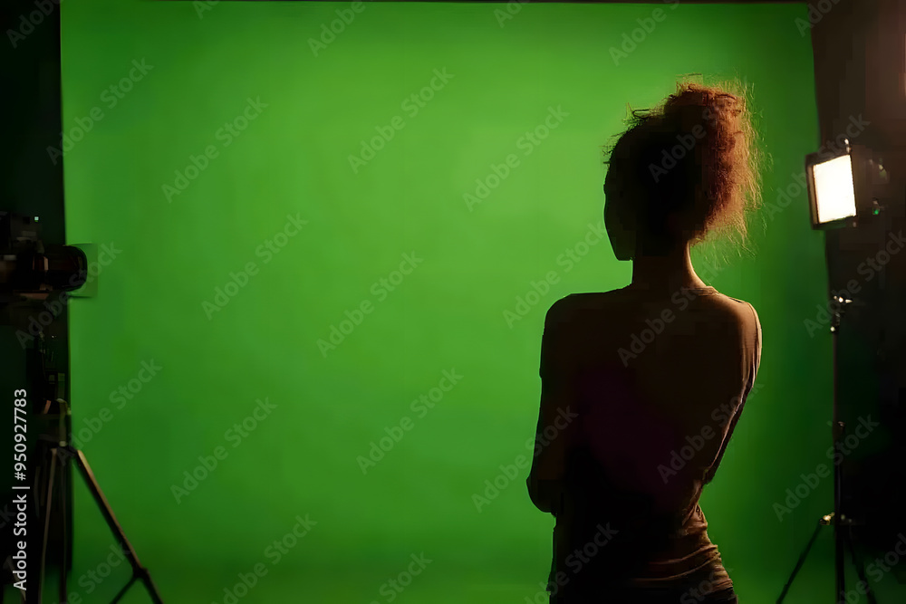 Green screen backdrop with vivid hue for versatile digital scenery ...