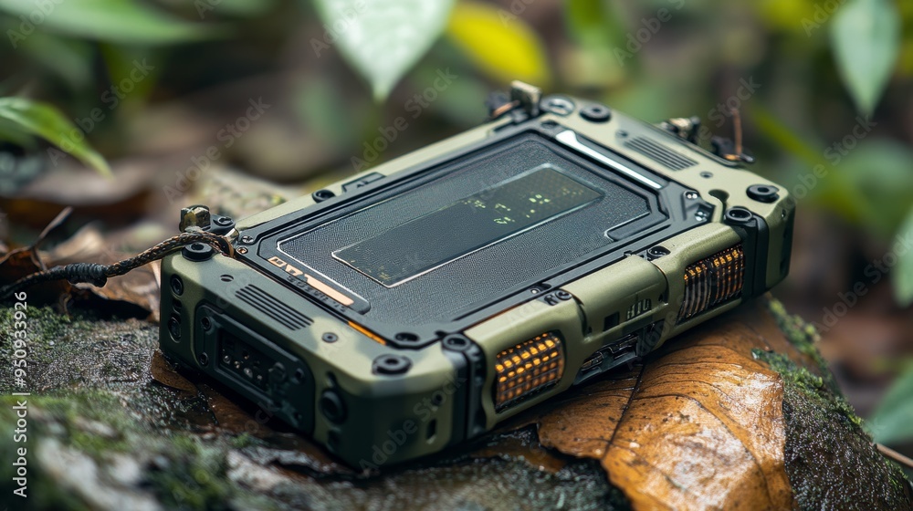 A tactical communications device with exposed beryllium copper wiring ...