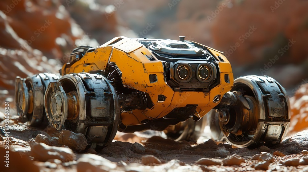 Vibrant yellow robot designs for modern and futuristic visual projects ...