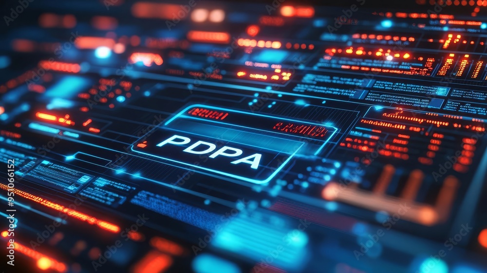 PDPA PERSONAL DATA PROTECTION ACT audit "PDPA" text on a touchscreen ...