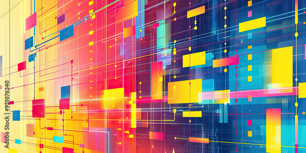 Organizational Structure Map: A colorful, abstract representation of a ...