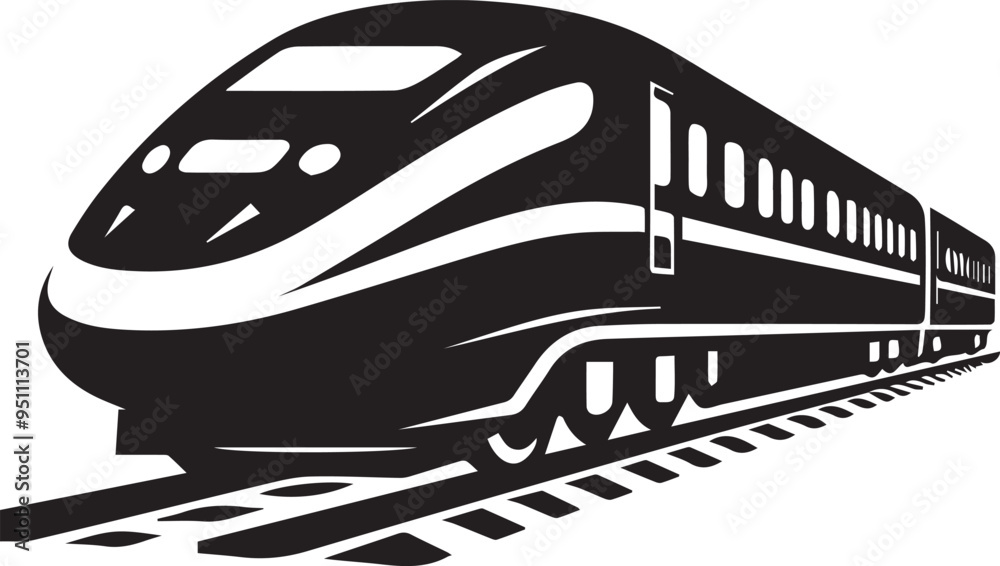 Bullet train vector silhouette vector, bullet train icon clip art Stock ...