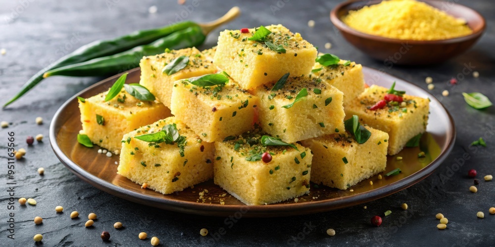 Delicious Farali Dhokla, a traditional Gujarati snack made with tapioca ...
