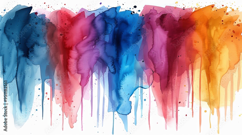 Color banners drawn with markers. Stylish elements for design. Vector ...
