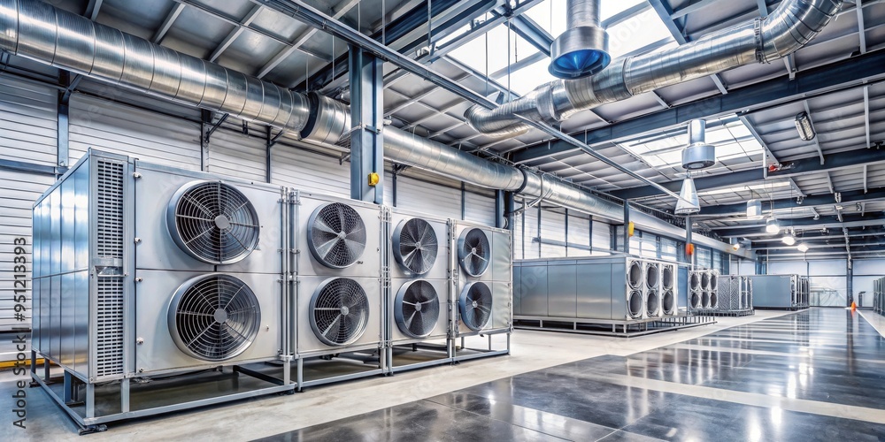 Industrial ventilation air-conditioning system providing cooling for ...