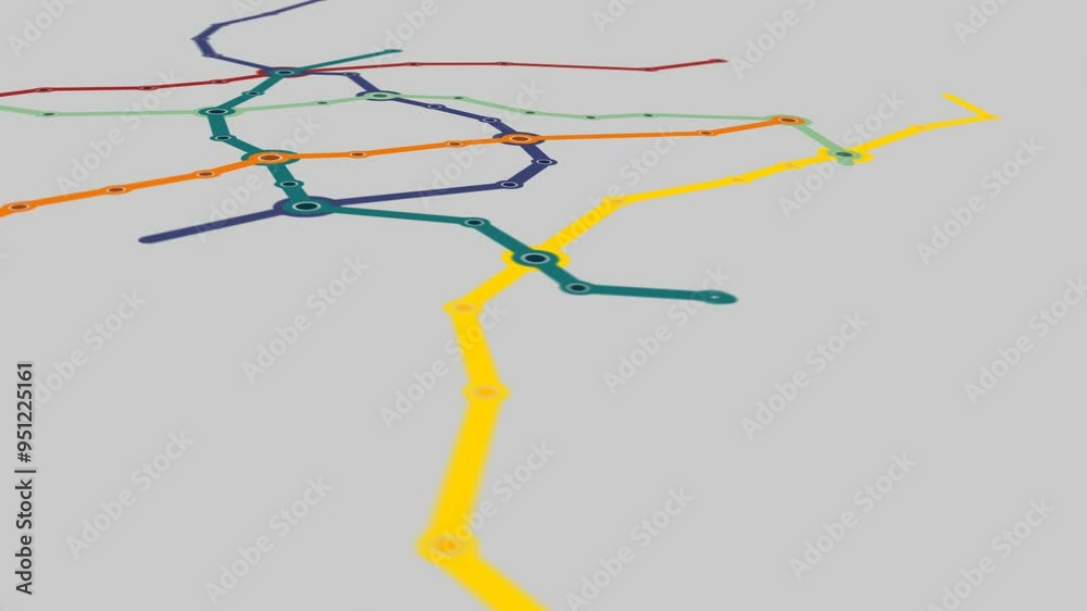 Generic Metro Scheme Public Transport Growing Subway Transportation ...