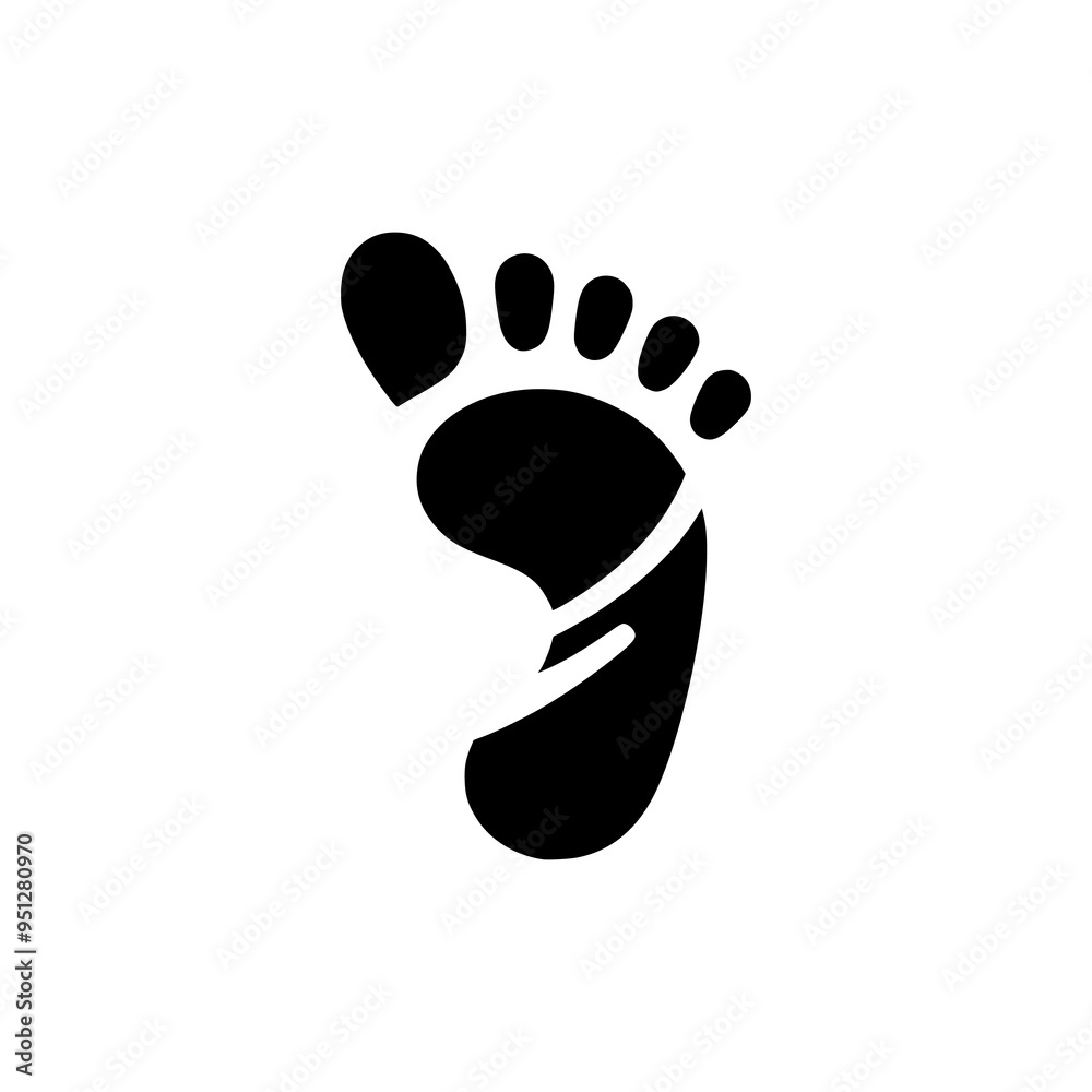 foot step logo vector illustration template design Stock Vector | Adobe ...