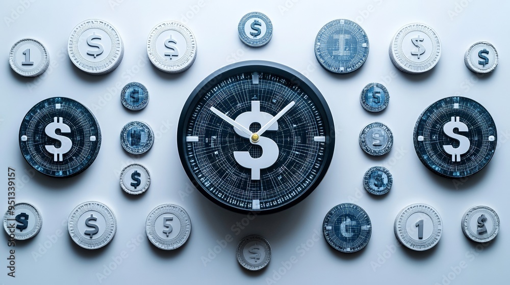 Time is Money: A stark visual metaphor of a clock with a dollar sign ...