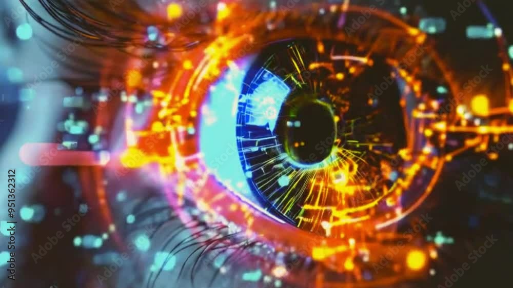 Visualization of Radioactive Symbol with Data Network and Human Eye ...