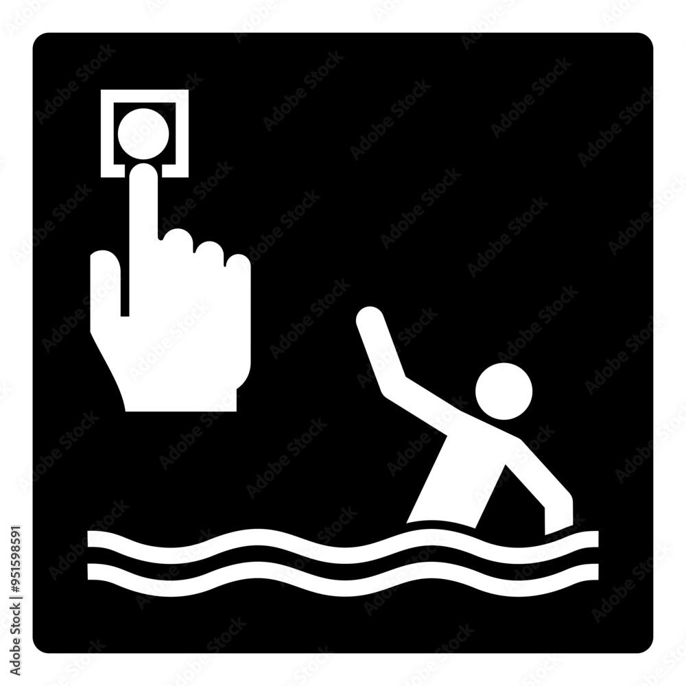 ISO emergency and first aid safety signs_person overboard call point ...
