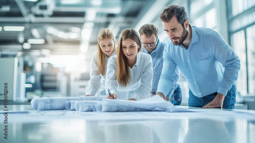 Blueprints for Success: A team of architects and engineers collaborates ...