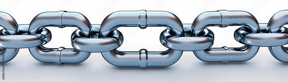 Pattern of interlocking chain links assembling into a strong structure ...