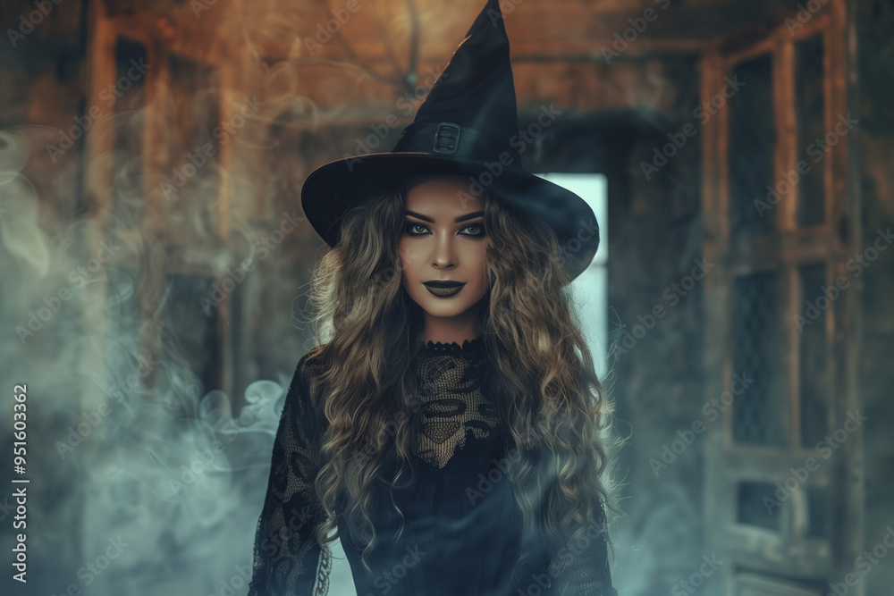 Beautiful Evil Witch Rejuvenating with Dark Sorcery and Malicious ...