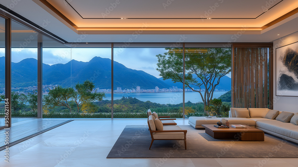 Luxurious 500 sqm open-concept living space, seamlessly blending modern ...