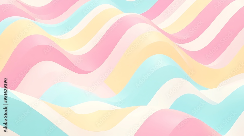 Nostalgic Retro Wave Zigzags in Pastel Colors for Vintage Motion Design ...