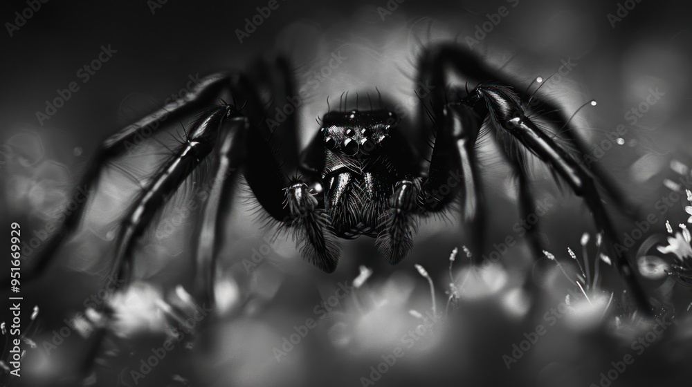 Latrodectus mactans - southern black widow or the shoe button spider, a ...