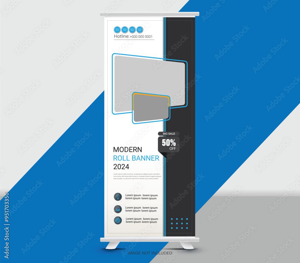 Business roll up banner, modern x banner, corporate roll up banner ...